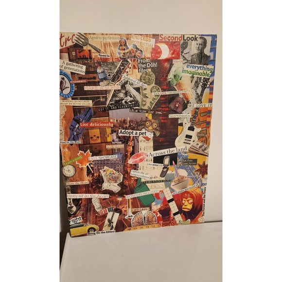 Handmade | Art | Art Handmade Ooak Upcycle Collage Ispy 1x14 Unframed ...